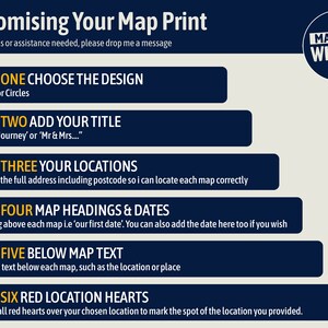 Custom Where We Met Map Print | Personalised Paper Anniversary Wall Art ...