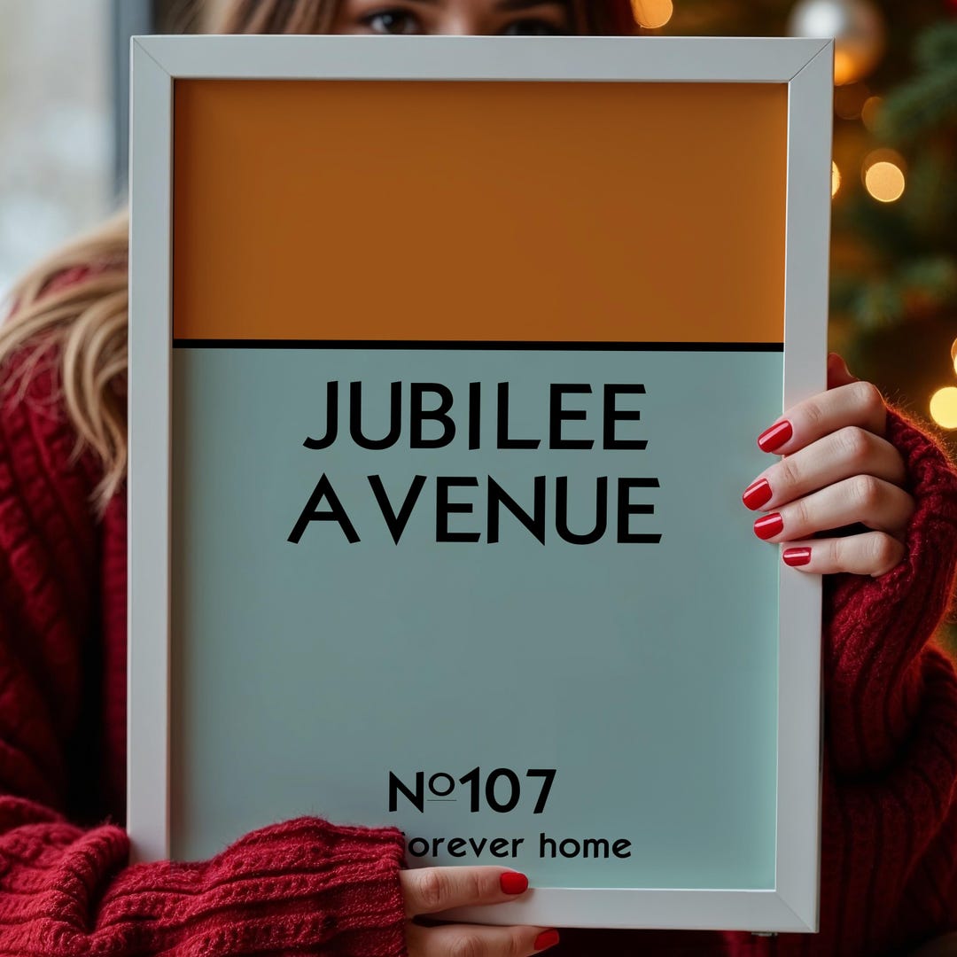 Personalised Monopoly Board Property Print | Custom Monopoly House ...