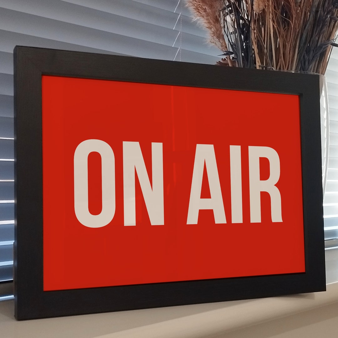 Retro ON AIR Sign Print, Streaming on Air Print, Youtube Twitch Gaming ...