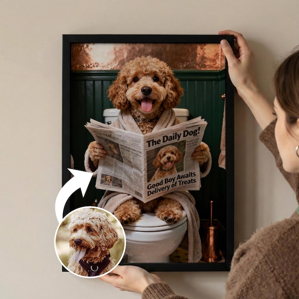 Bathroom Art Cockapoo - Etsy UK