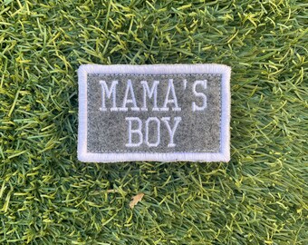 Tattoo Name Patch Old English Mama's Boy - Etsy