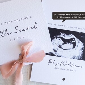 Pregnancy Announcement Card for Grandparents | Pregnancy Reveal Card ...