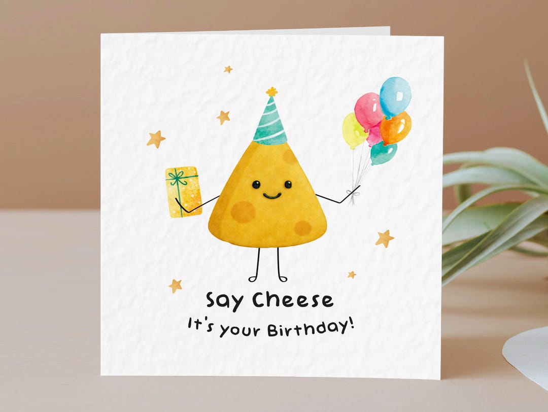 Super Cheesy Friend Birthday Card for Cheese Lover Sister Birthday Card ...