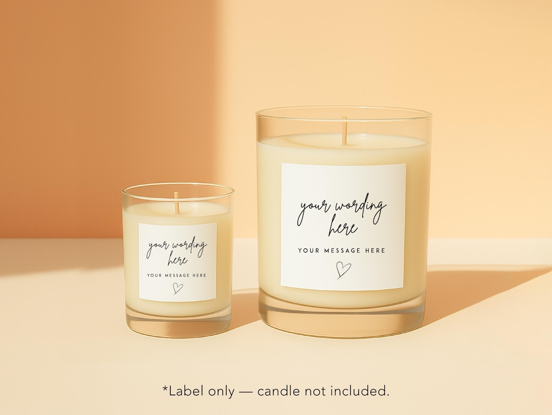 Custom Message Gift Candle Label | Coworker New Job Retirement Gift ...