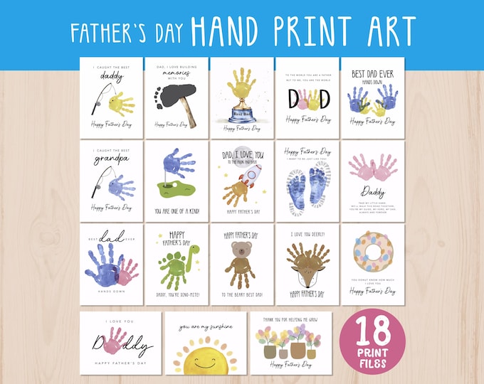 Father's Day Handprint Art, Fathers Day Handprint Craft, Fathers Day ...