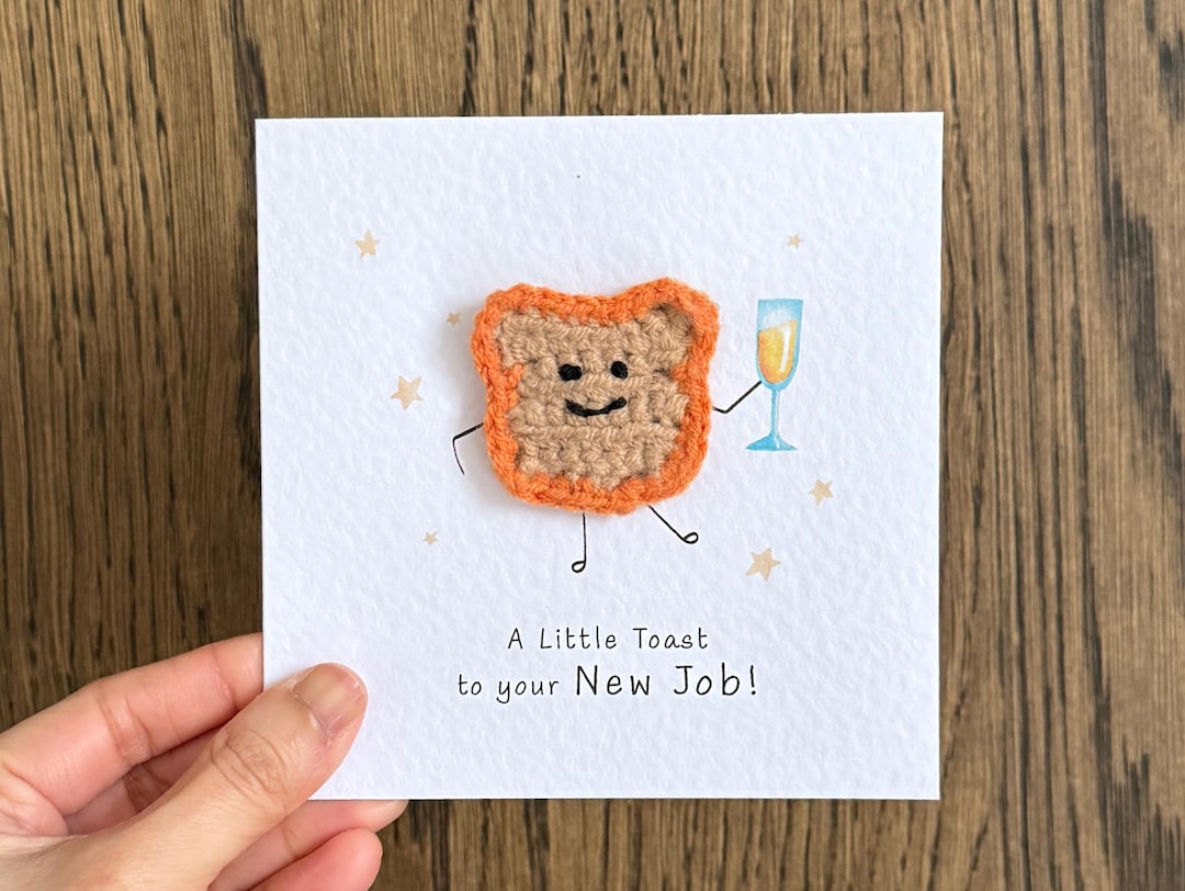 A Little Toast to Your New Job Card, Funny New Job Card Congrats Card ...