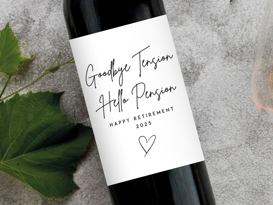 Farewell Retirement Gift Wine Label | Retirement Gifts for Woman ...