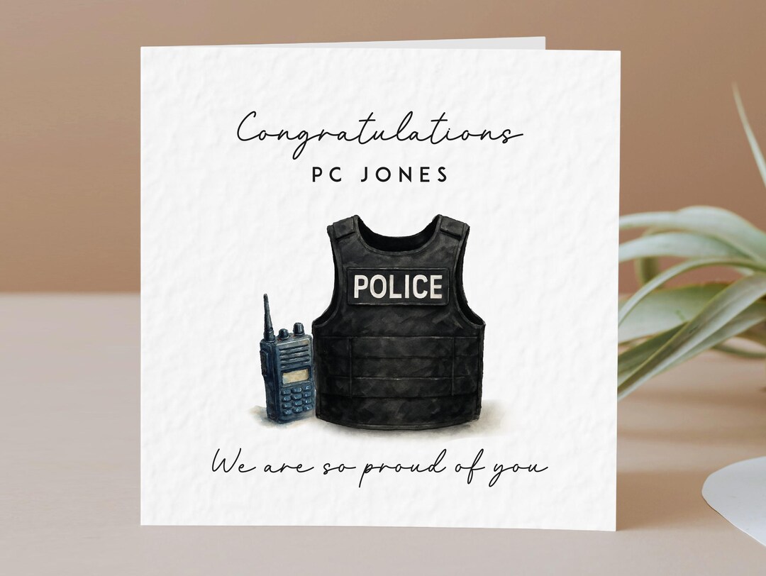 Personalized Congratulations Police Card: Police Promotion, Passing Out ...