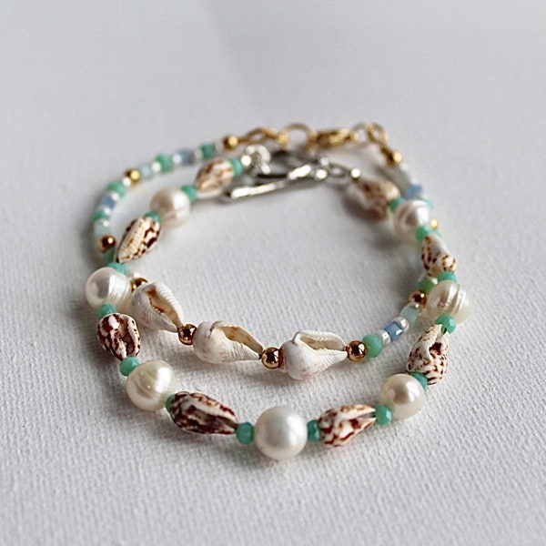 Shell Bead Bracelet - Etsy