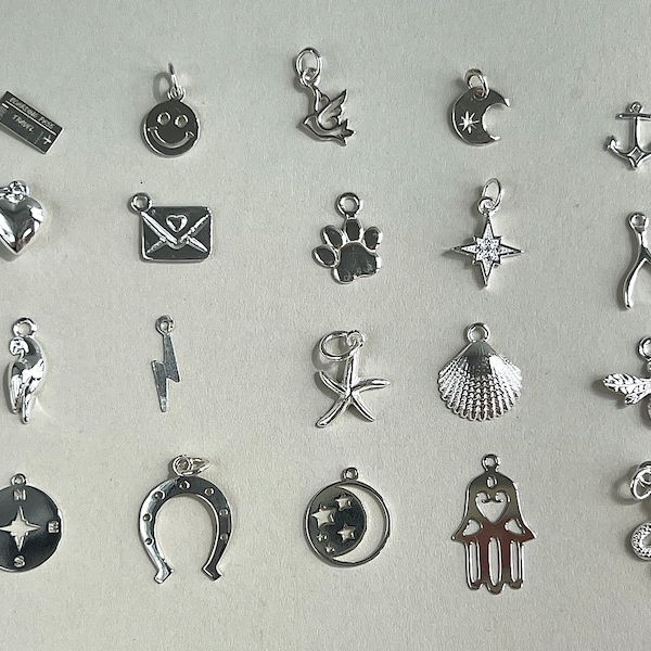 Silver Charms - Etsy