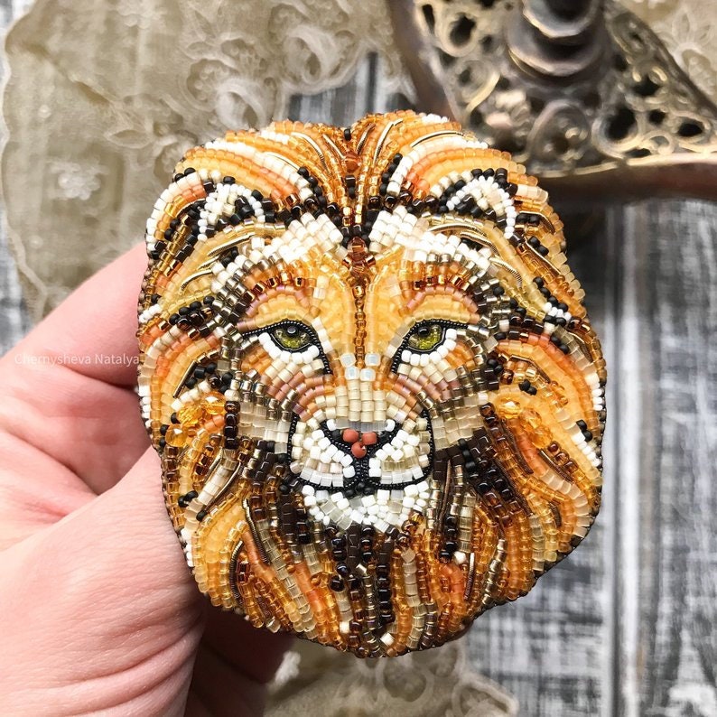Handmade Embroidered Brooch: Custom Logo Design Pin - Etsy