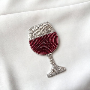 Handmade Embroidered Brooch: Custom Logo Design Pin - Etsy