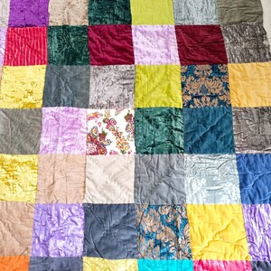 Velvet Patchwork Quilt/ Multi Color Quilt/ Luxury Quilt/boho Quilt ...