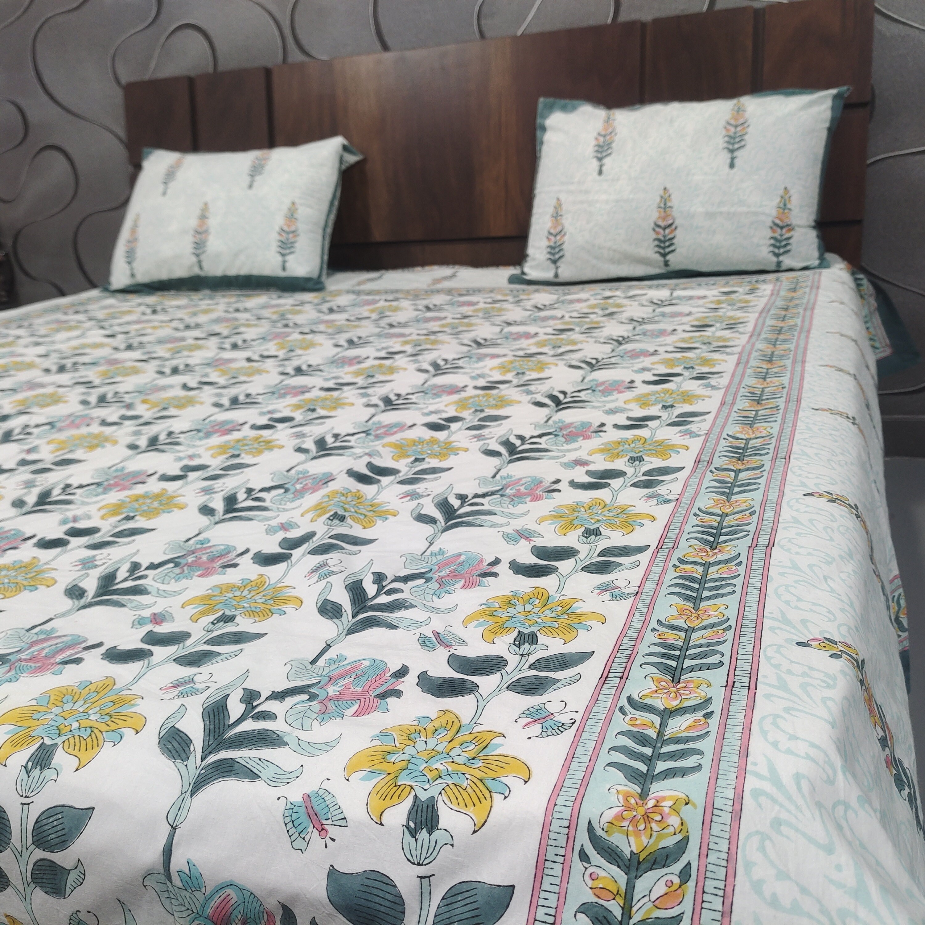 Block Print Bedsheet Set Indian Hand Block Print Art - Etsy