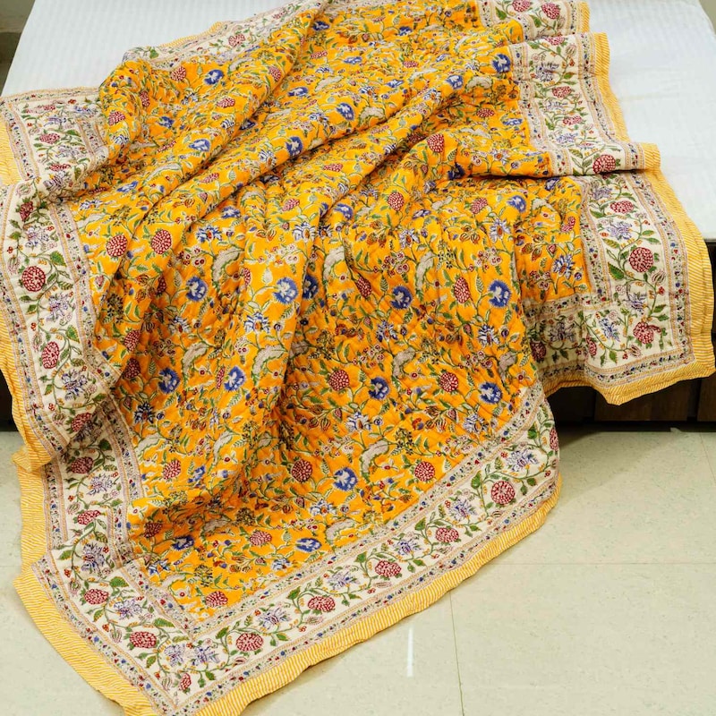 Indian Cotton Bedspread - Etsy