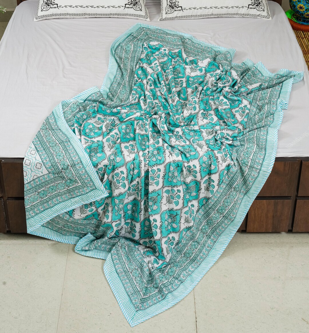 Hand Block Print Cotton Dohar | Soft Summer AC Blanket | Lightweight ...