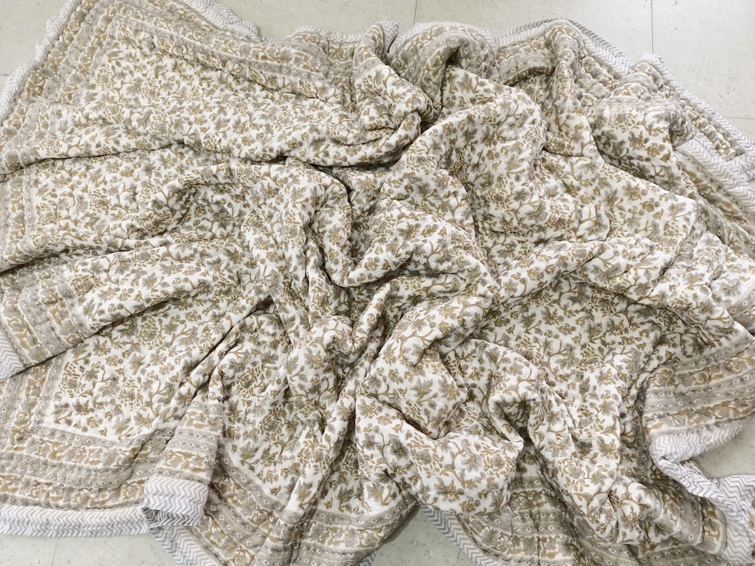 Beautiful Multi Color Block Print Bedroom Décor, Indian Bedsheets ...