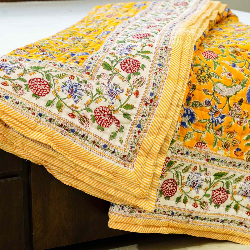 Indian Cotton Bedspread - Etsy