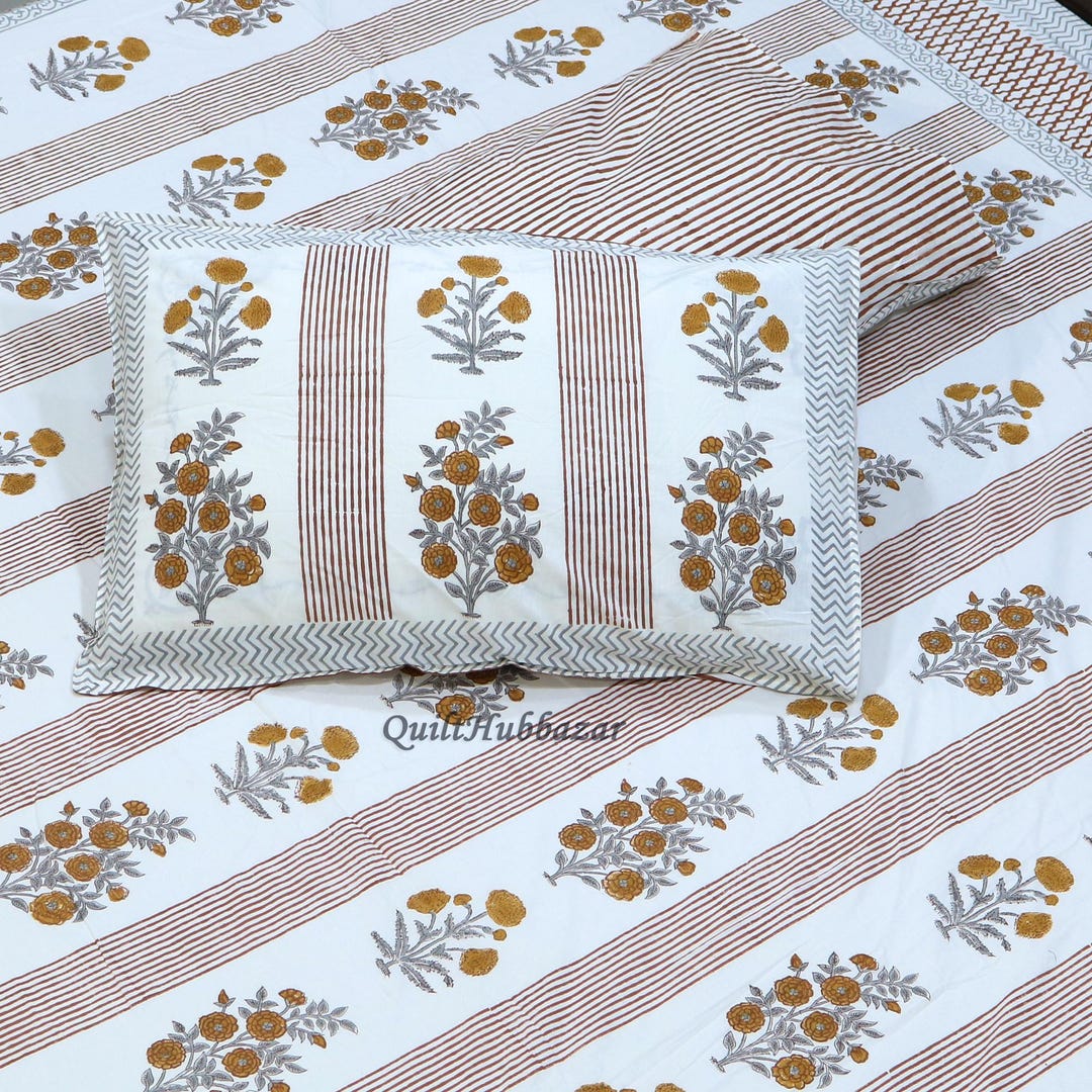 Unique Jaipuri Block Print Butta Quilt Printed Reversible Razai Cotton ...