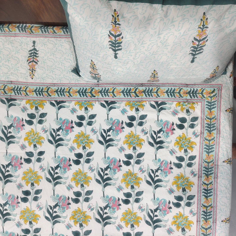 Block Print Bedsheet Set Indian Hand Block Print Art - Etsy