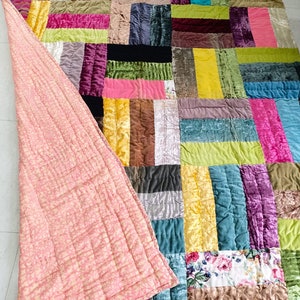 Velvet Patchwork Quilt/ Multi Color Quilt/ Luxury Quilt/boho Quilt ...