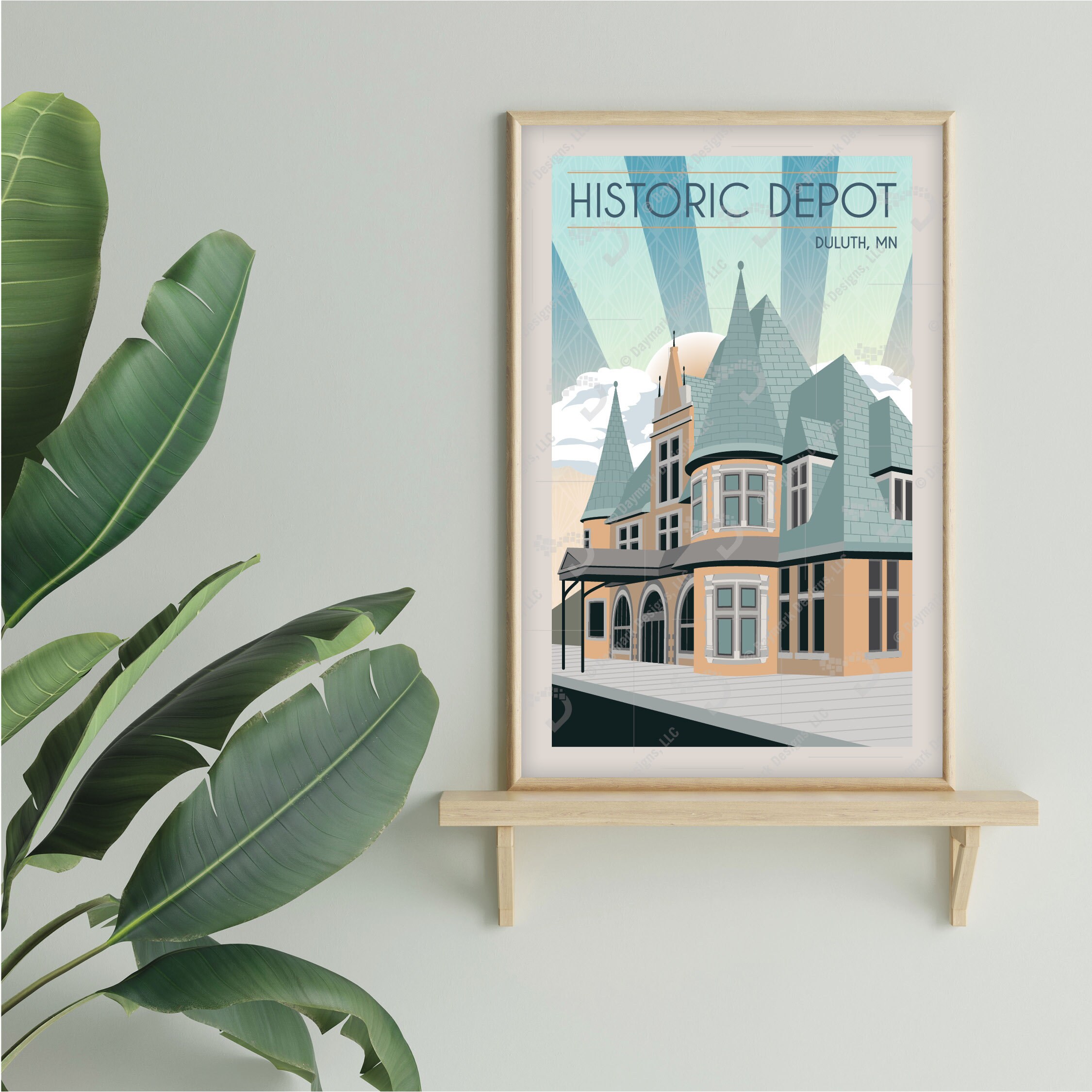 Historic Depot Retro Style Poster - Etsy