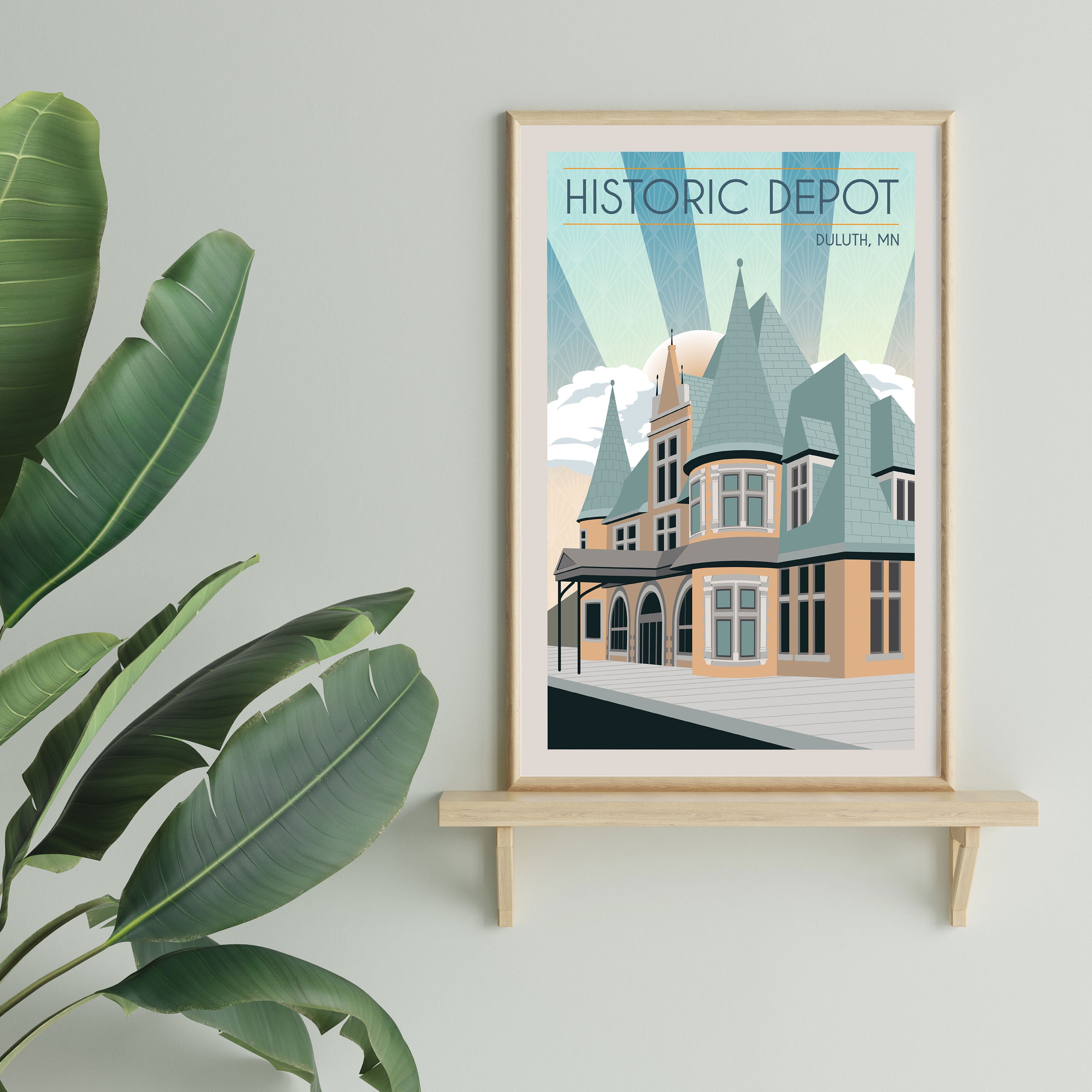 Historic Depot Retro Style Poster | Etsy