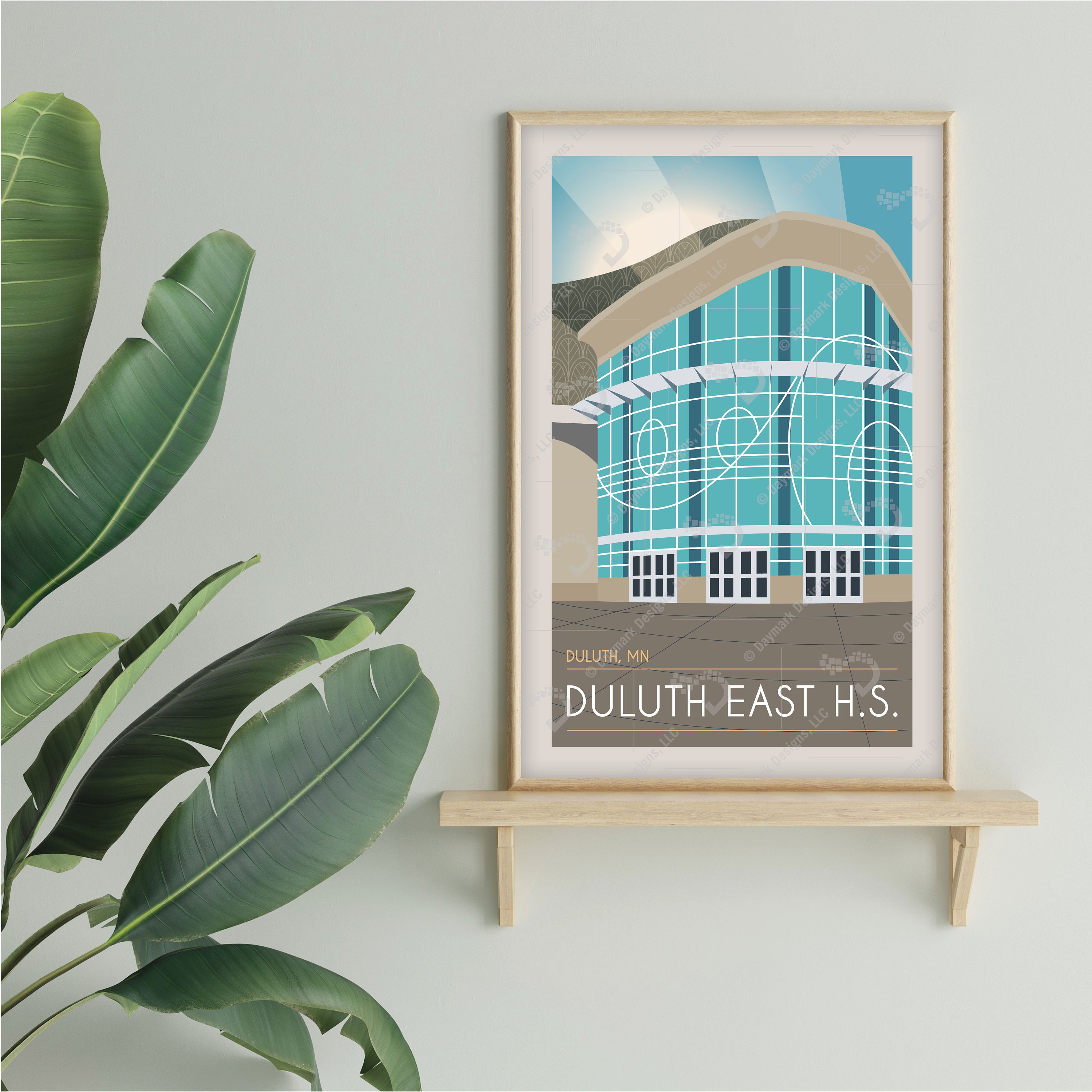 East High School Retro Style Poster - Etsy