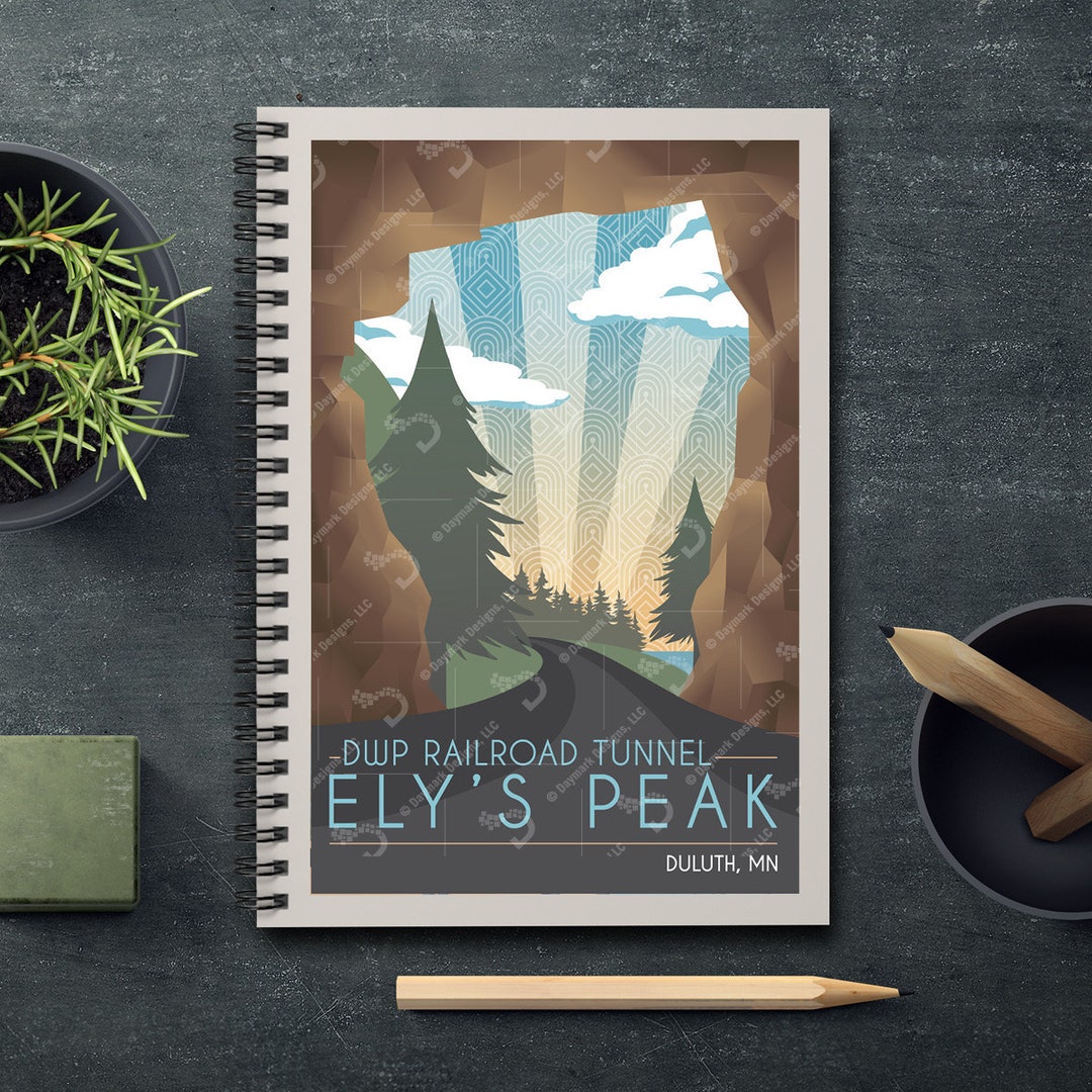 Ely's Peak Retro Style Spiral, Rule-lined Notebook - Etsy
