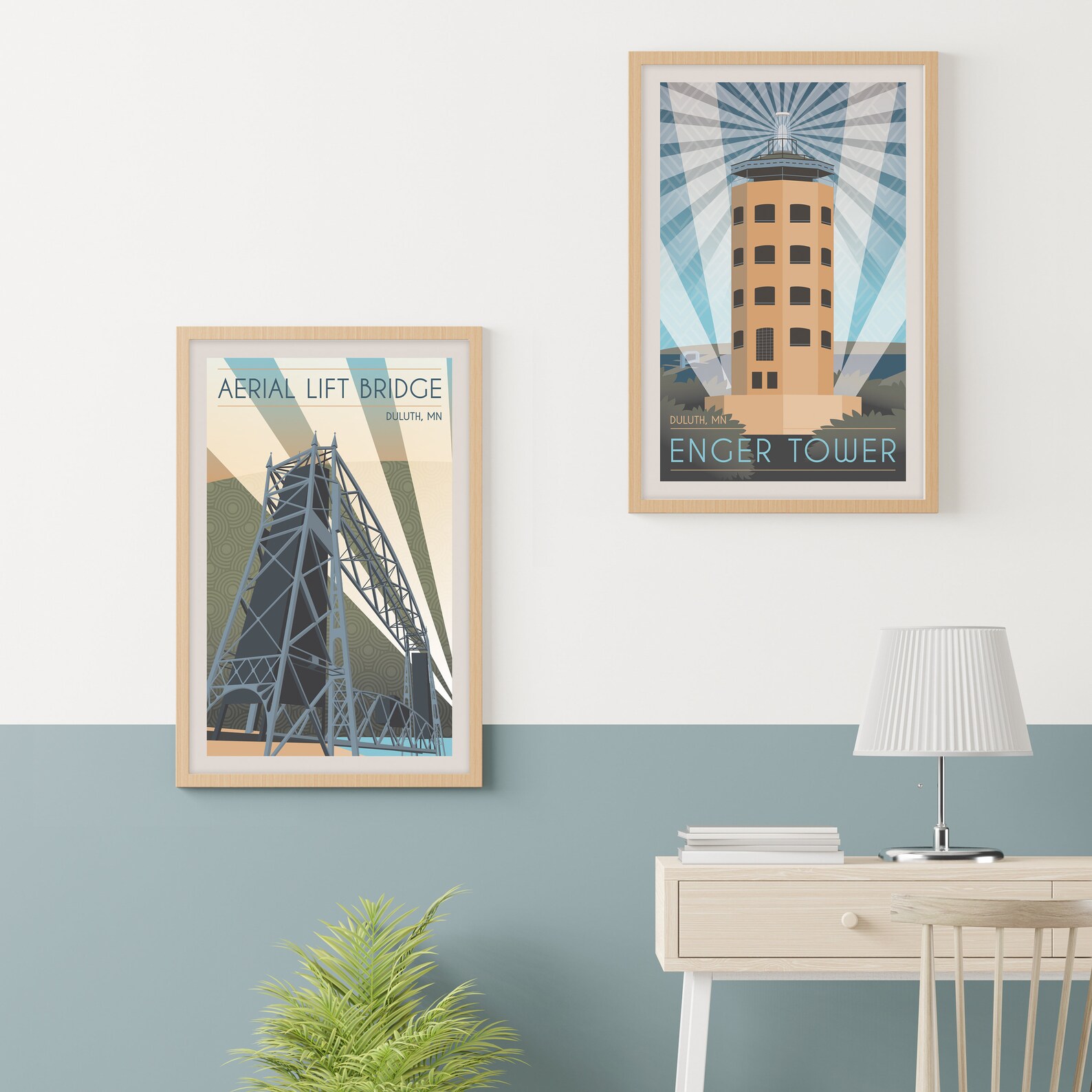 Aerial Lift Bridge Retro Style Poster | Etsy