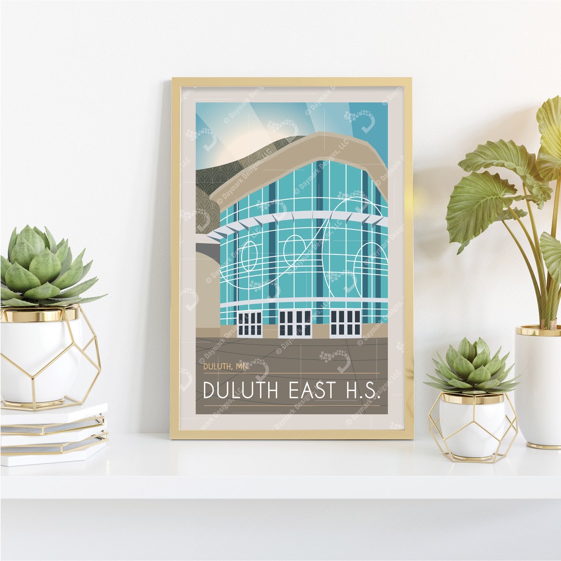 East High School Retro Style Poster - Etsy