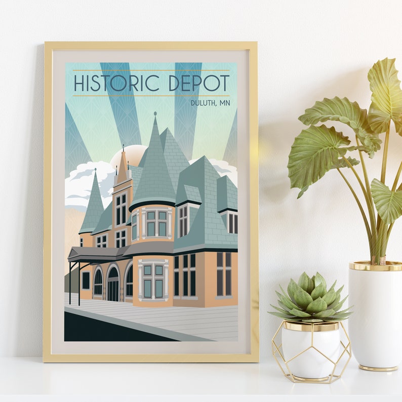Historic Depot Retro Style Poster - Etsy
