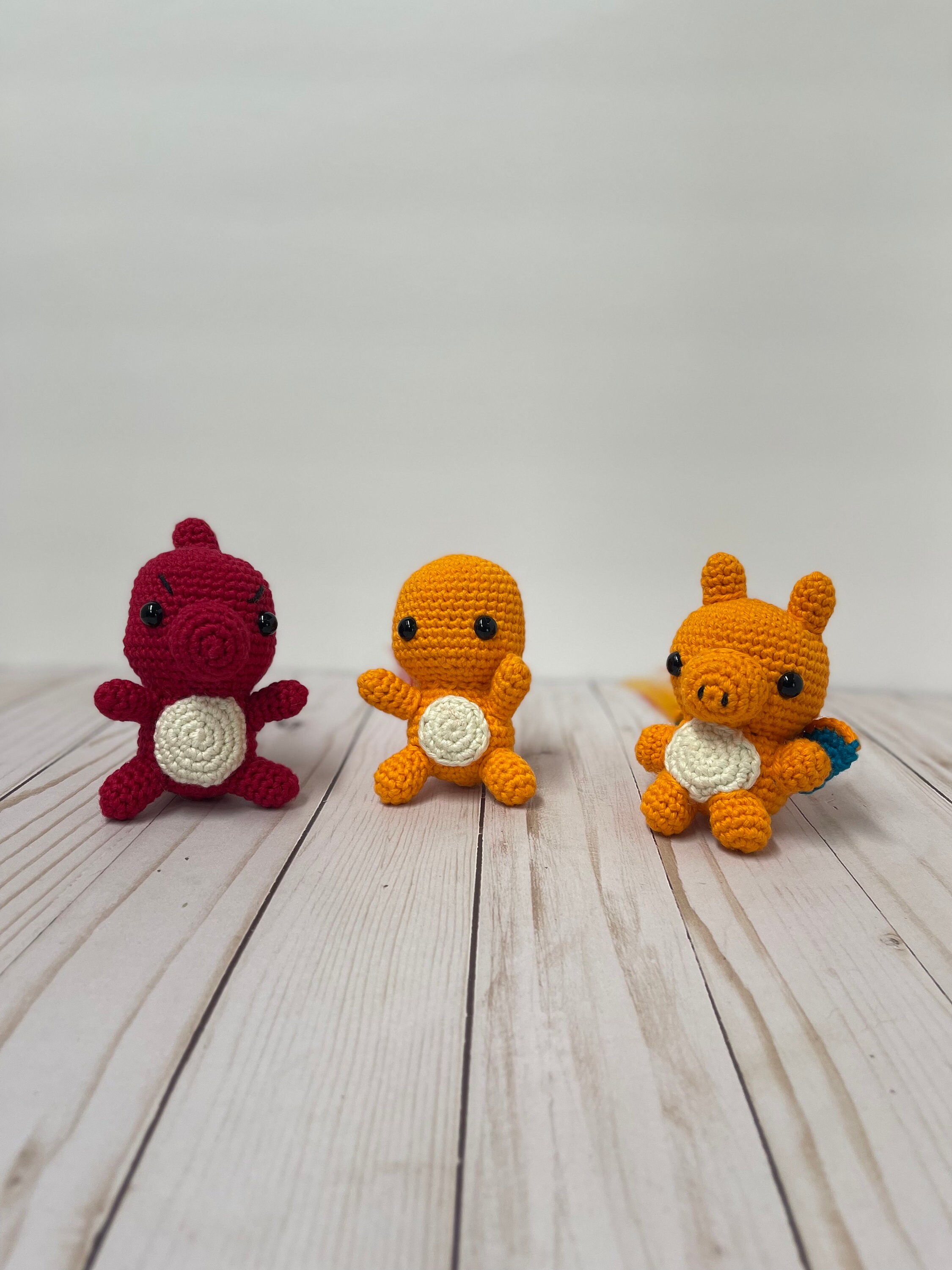 Charmander Evolution Set Amigurumi - Etsy