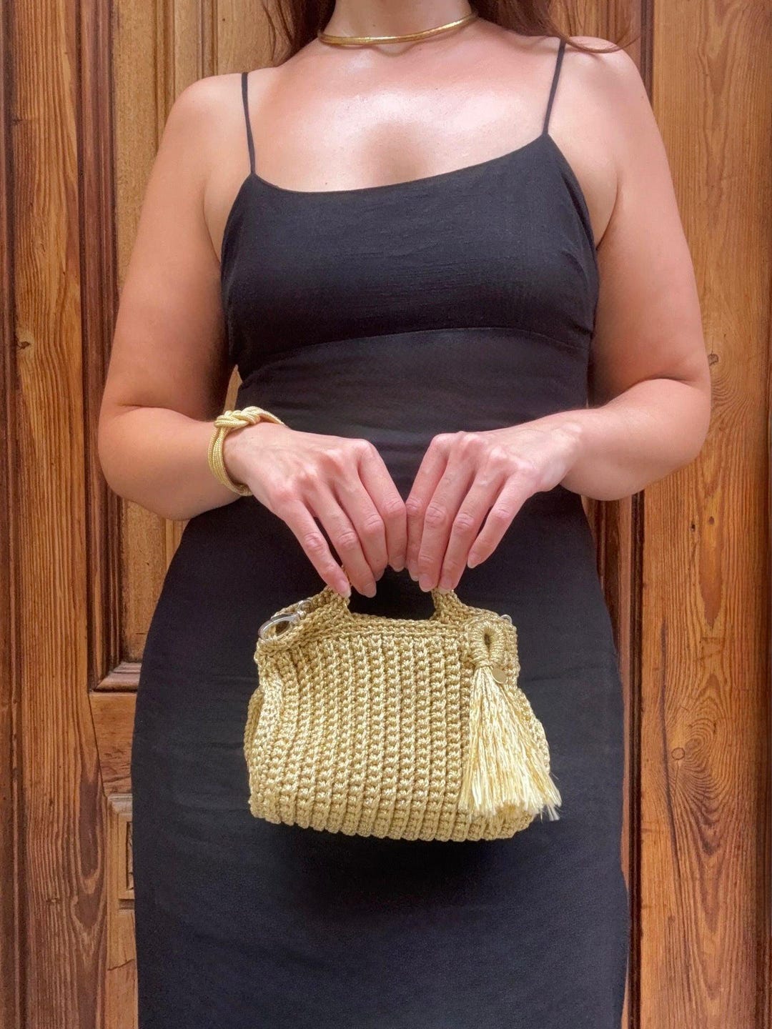 Handmade Metallic Woven Handbag Nador | Moroccan Artisan Handbag ...