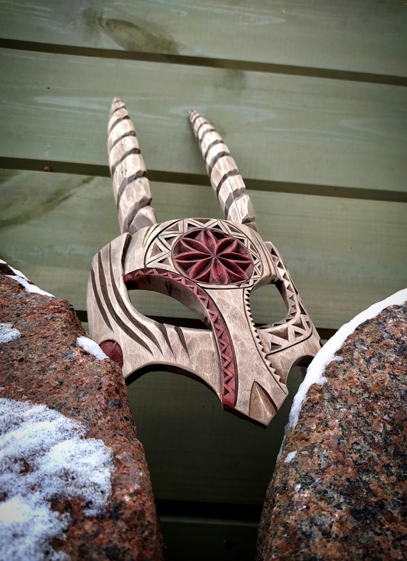 Wooden Folklore Goat Mask. Nothern Slavic Pagan Nordic Carols | Etsy