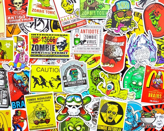Stickers, Labels & Tags Stickers Creepy Cute Stickers Zombie Girl ...