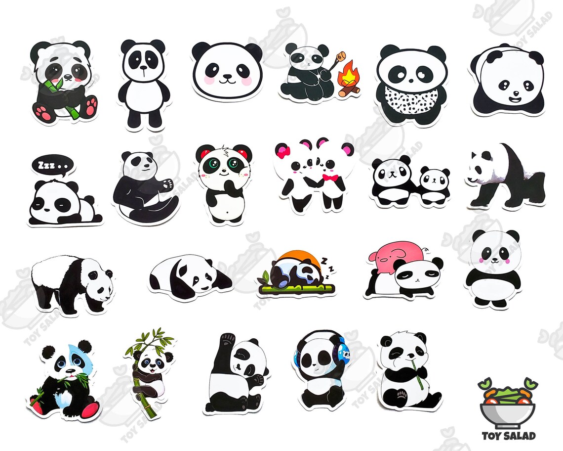 50 pcs Panda Sticker Pack Panda Gifts Panda | Etsy
