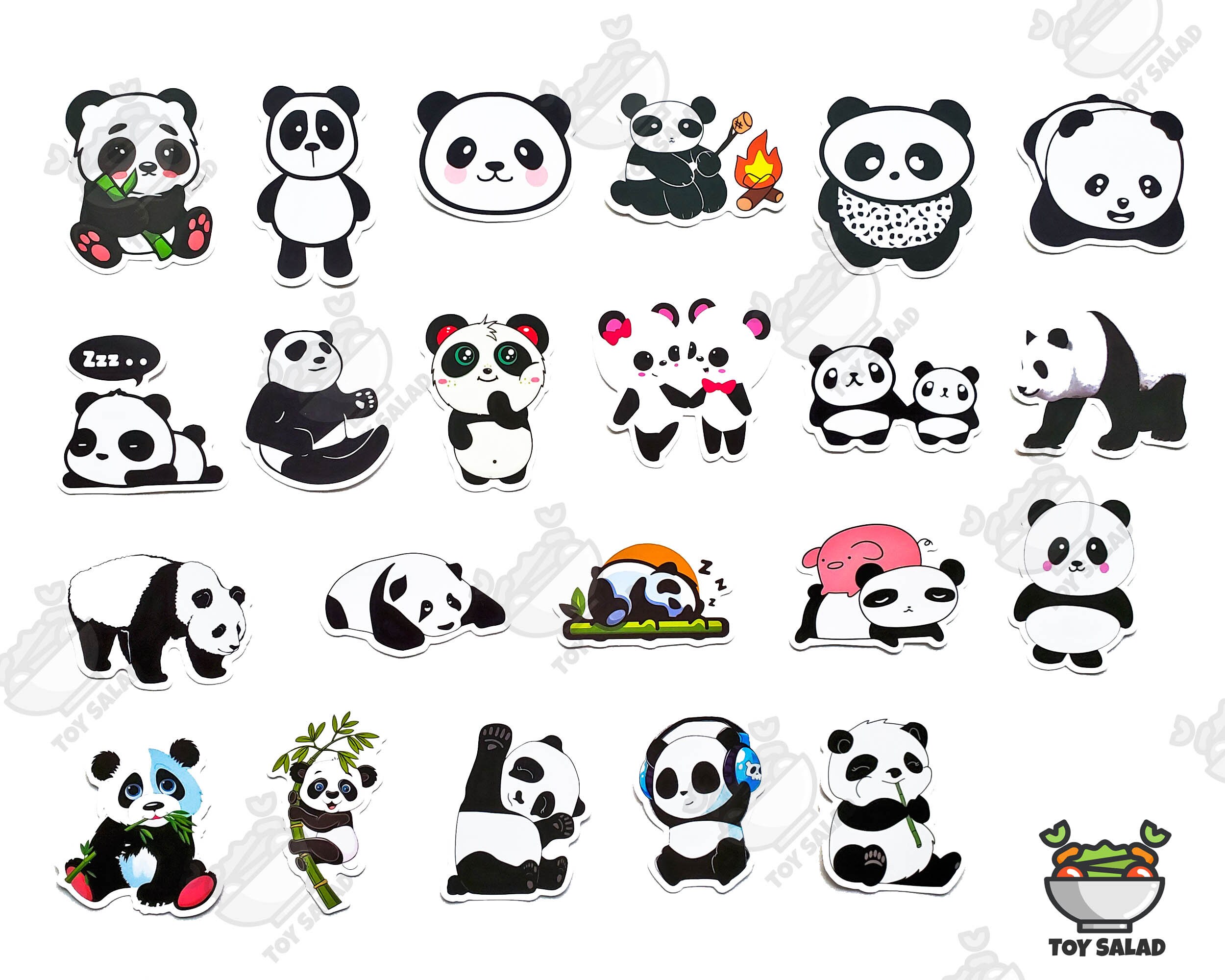 50 pcs Panda Sticker Pack Panda Gifts Panda | Etsy