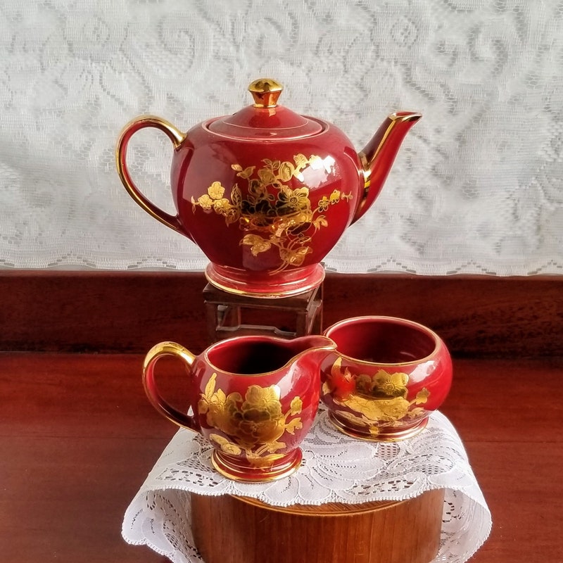 Red Teapot - Etsy