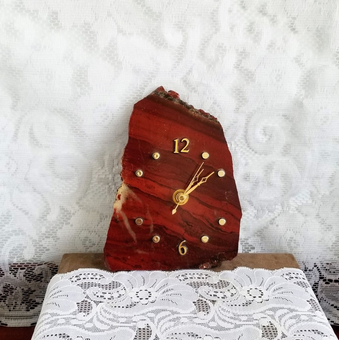 Jasper Stone Wall Clock Jasper Arizona USA Hanging Rock - Etsy