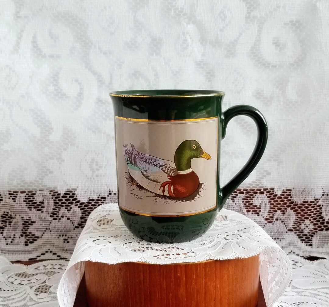 Vintage Ceramic Mallard Duck Coffee or Tea Mug Stunning Colors on This ...