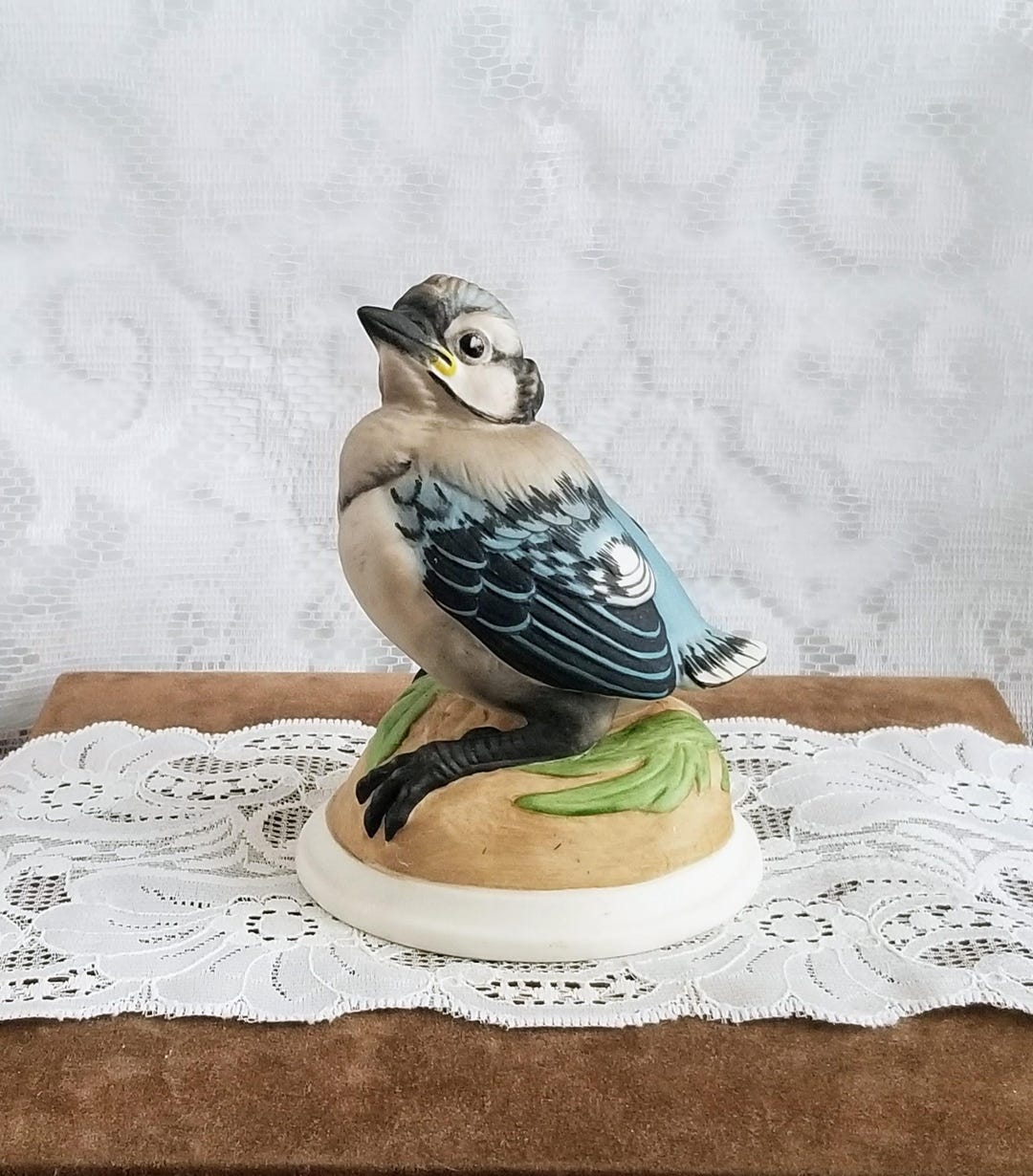 Vintage Ceramic Boehm Baby Blue Jay -figurine #436 - Made for Birks ...