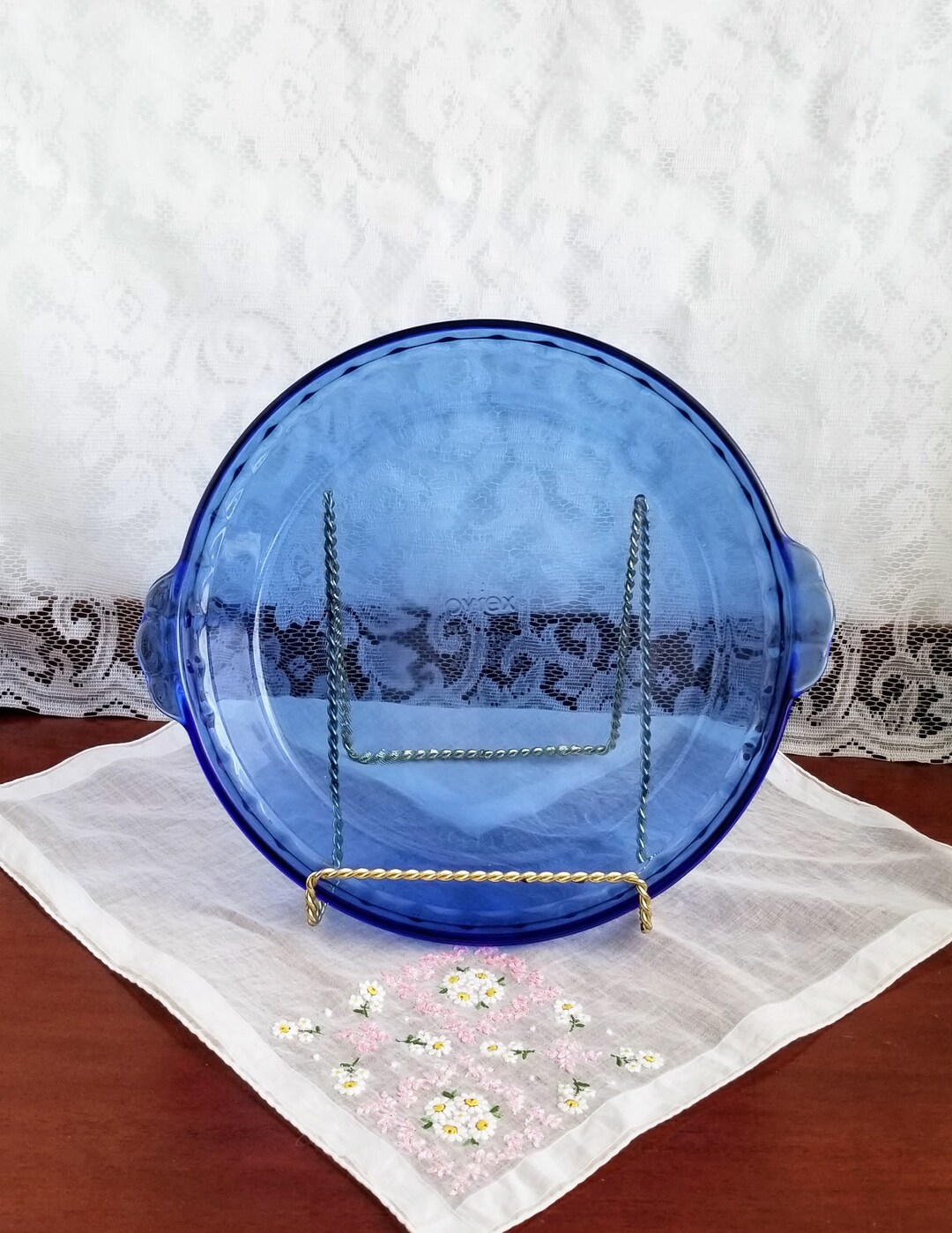Vintage Pyrex Cobalt Blue 229 Pyrex Pie Pan Fluted Rims Deep Dish Pie ...