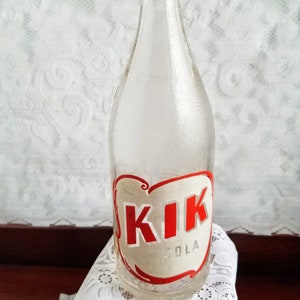 KIK Cola Vintage Bottle Gift for Bottle Collector Canadian 30 Oz and 11 ...