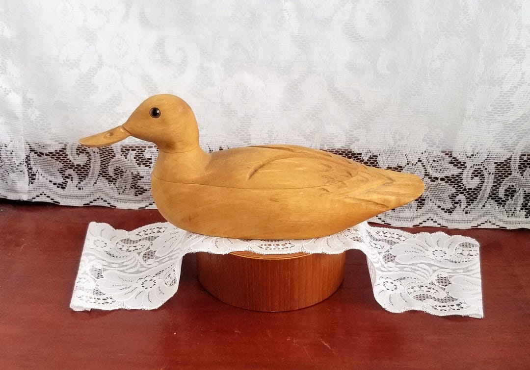 Vintage Wooden Spoonbill Duck -hand Carved in Canada -nice Carving -10 ...