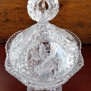 Hofbauer Byrdes German Lidded Compote -valentine Gift for the Crystal ...