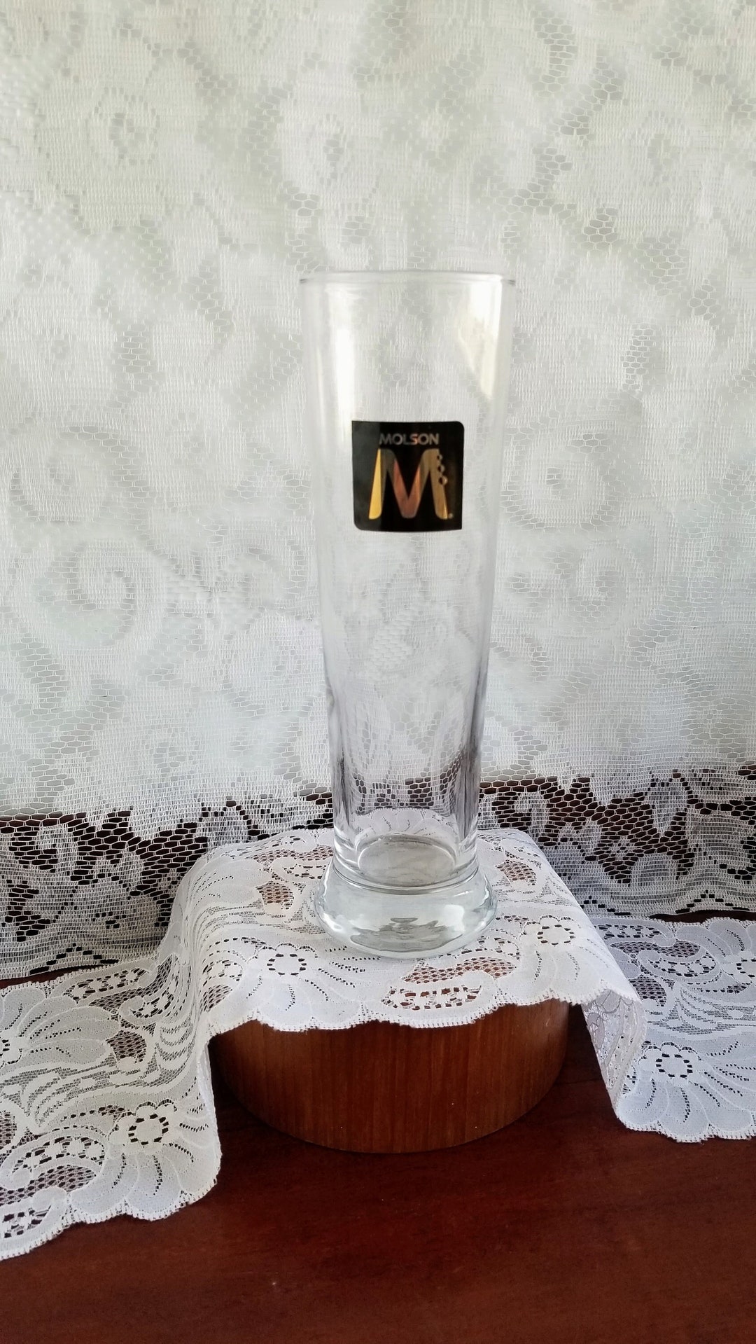 Tall & Slim Molson Quality Beer Glass - Collectible- Barware -bar Decor ...