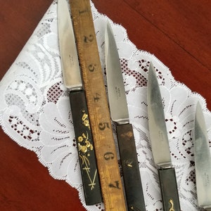 Antique Japanese Kozuka Samurai - Guan Yu Nanako Gold Inlay Sword ...