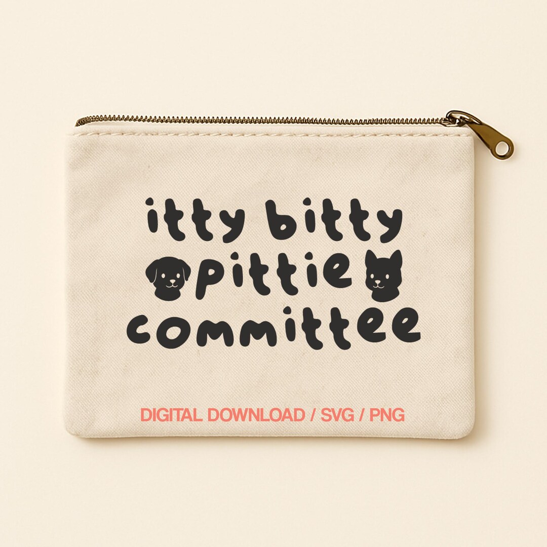 Itty Bitty Pittie Committee SVG PNG | Cute Pitbull Dog Digital Download ...