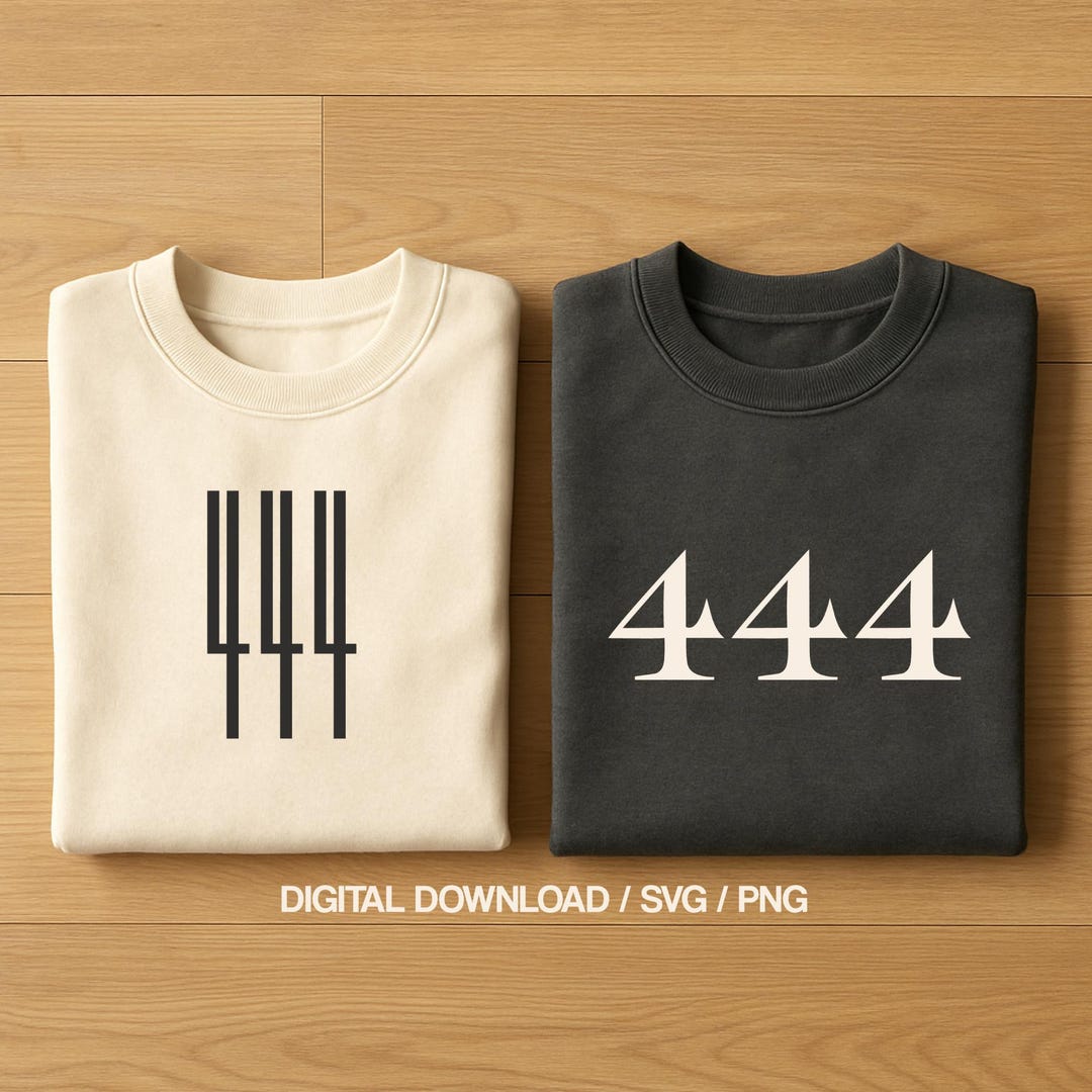 444 Angel Number SVG PNG Bundle | Minimalist Aesthetic | Cricut Cut ...